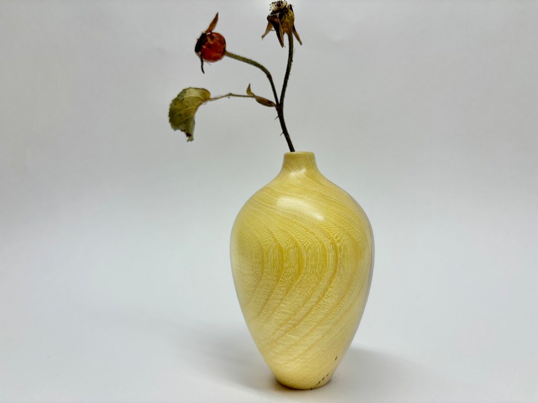 Twig Pot, Weed Pot, Wood Turned Vase, Dry Flower Vase, Reclaimed Wood ...