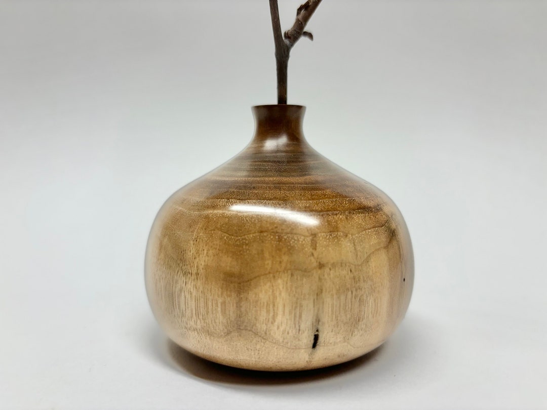 Twig Pot, Weed Pot, Wood Turned Vase, Dry Flower Vase, Reclaimed Wood ...