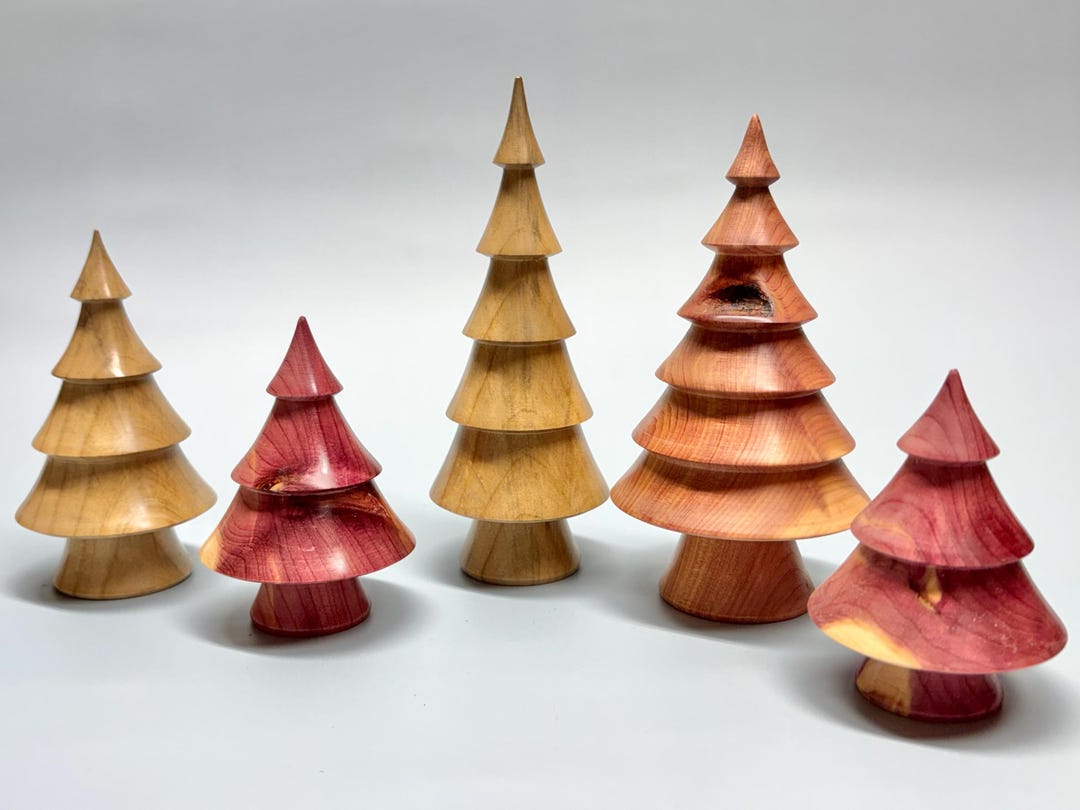 Decorative Wood Trees, Wood Turned Trees, Salvaged Wood - Etsy