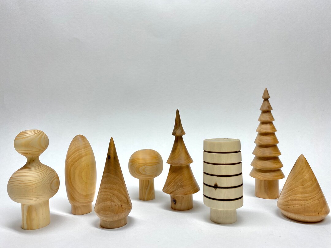 Decorative Wood Trees, Wood Turned Trees, Salvaged Wood - Etsy