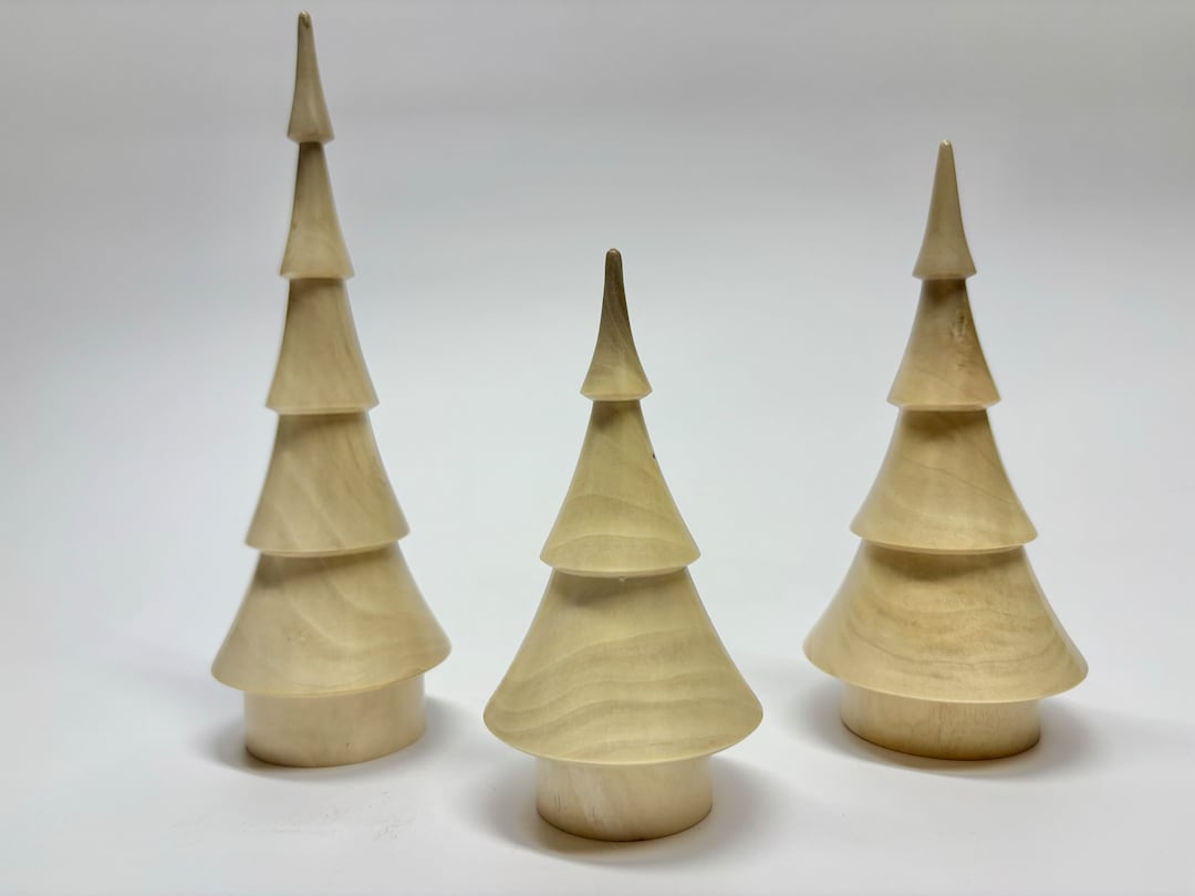 Wood Turned Trees, Decorative Wood Trees, Reclaimed Wood - Etsy