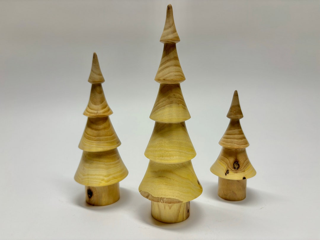 Decorative Wood Trees, Wood Turned Trees, Salvaged Wood - Etsy