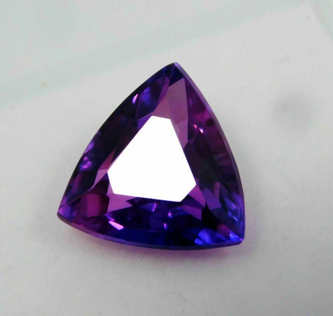 4 Ct Natural Certified TAAFFEITE Velvet Purple Pink Trillion - Etsy