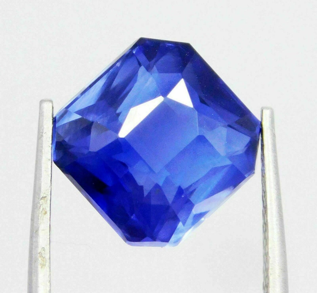 7 Cts Arkansas Glossy Square Cut Natural Blue Benitoite - Etsy