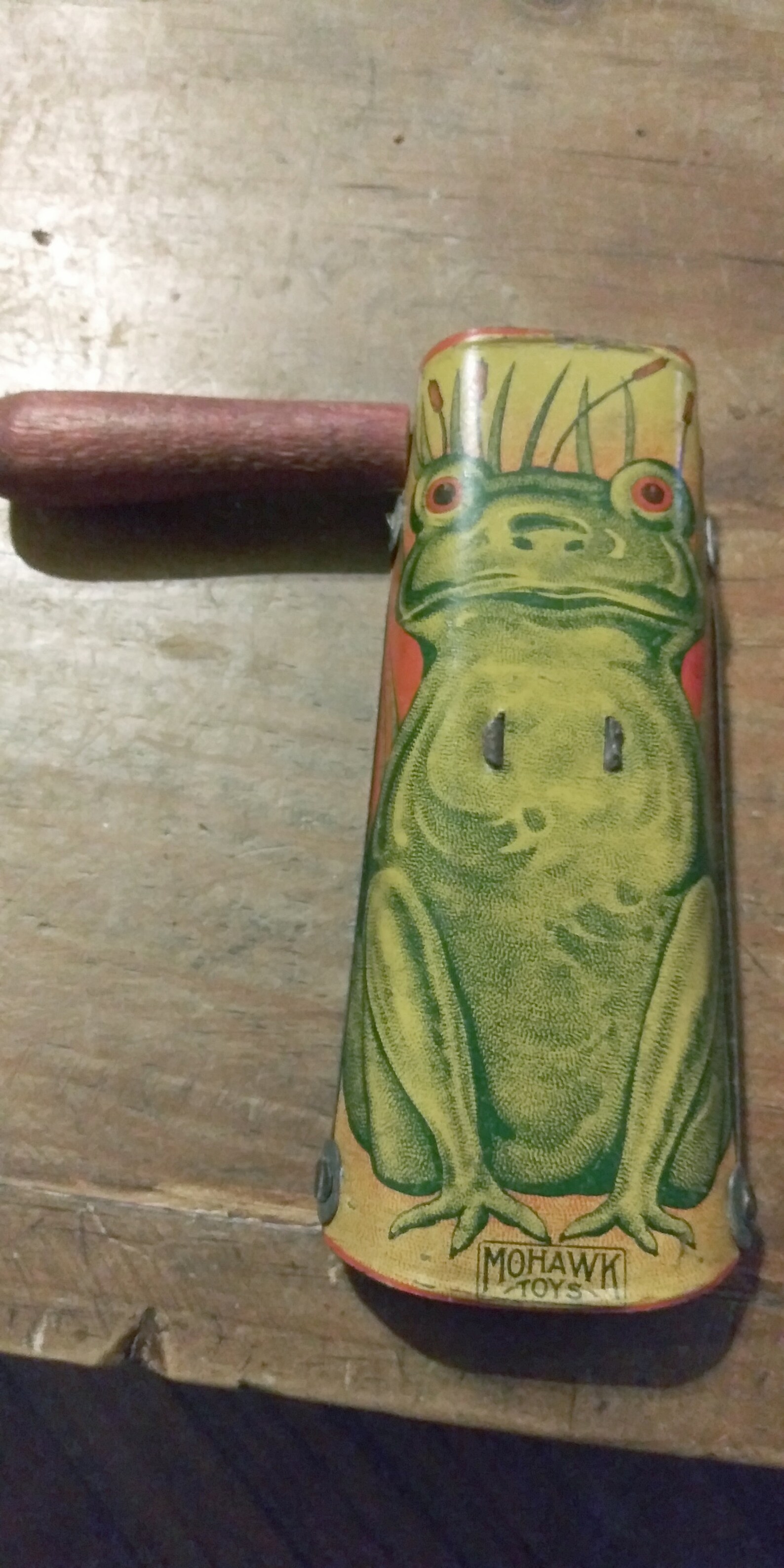 Mohawk toys company tin frog noise maker | Etsy