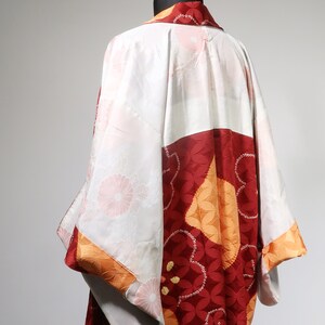 Japanese Silk Haori in Red and Orange for Sale - Etsy