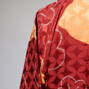 Japanese Silk Haori in Red and Orange for Sale - Etsy
