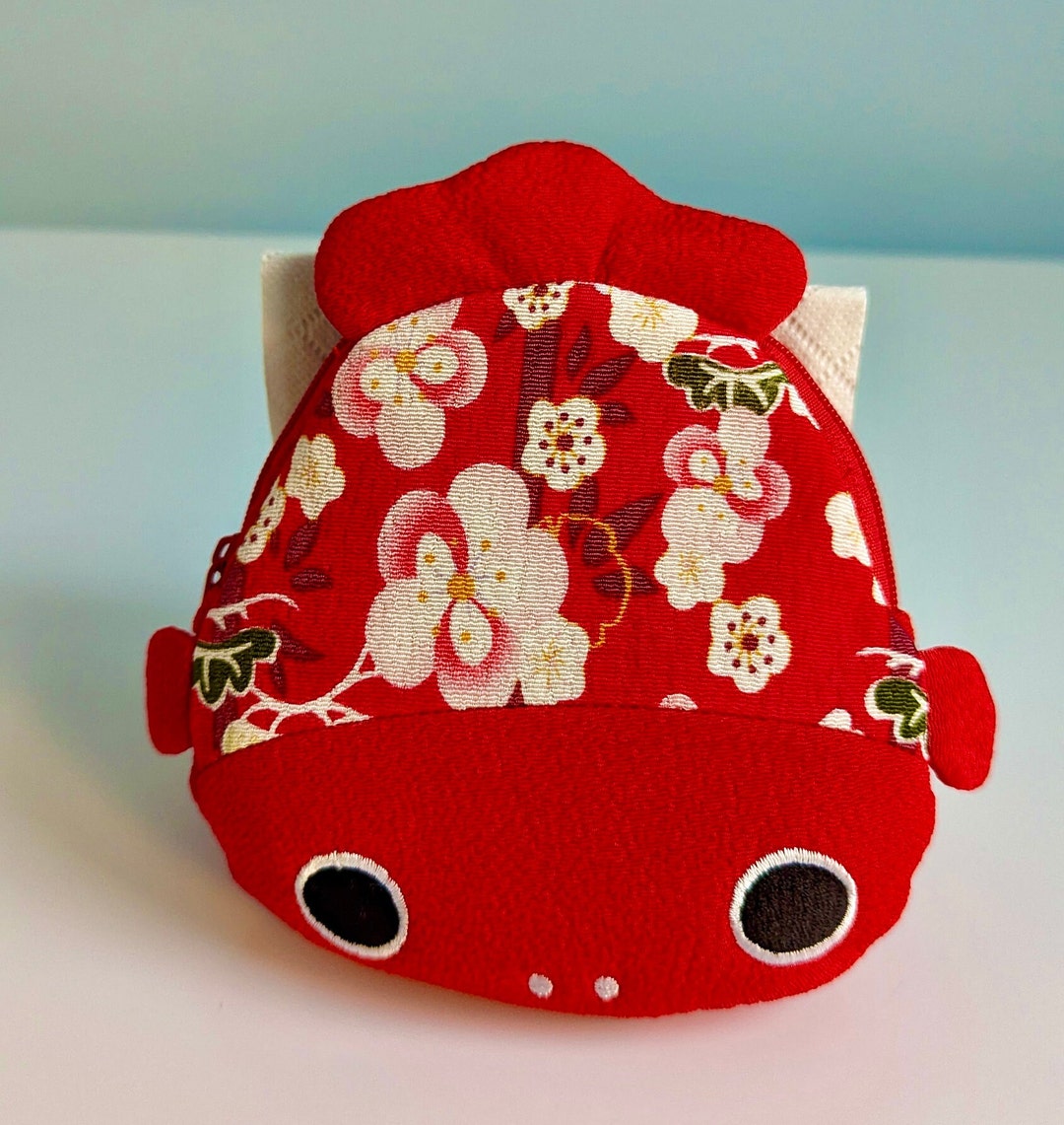 Goldfish Pouch Made of Japanese Kimono Chirimen Fabric. - Etsy
