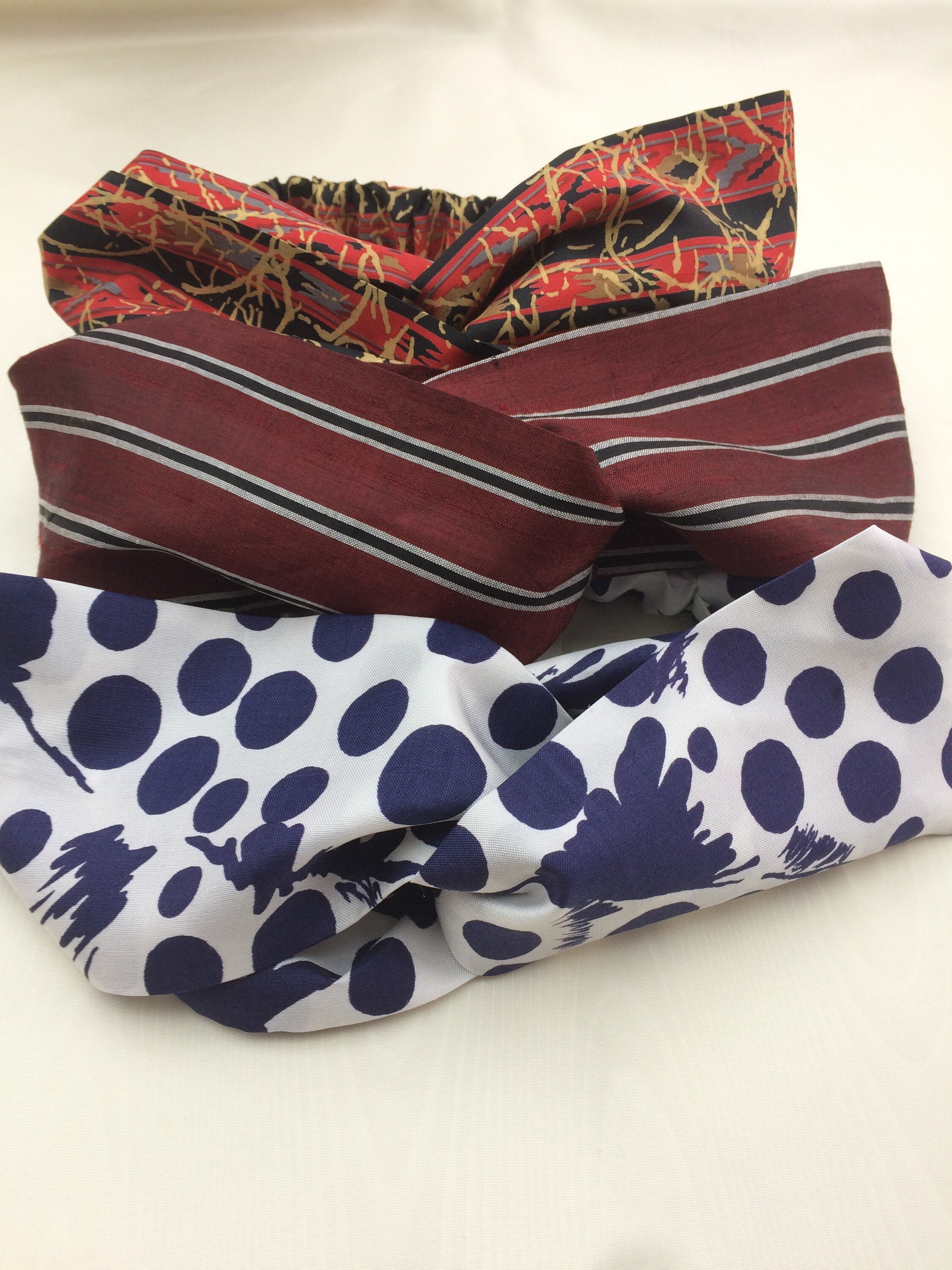 Thai Silk Headbands, Handmade Silk Hairband,bandana, 1980,’s Vintage ...