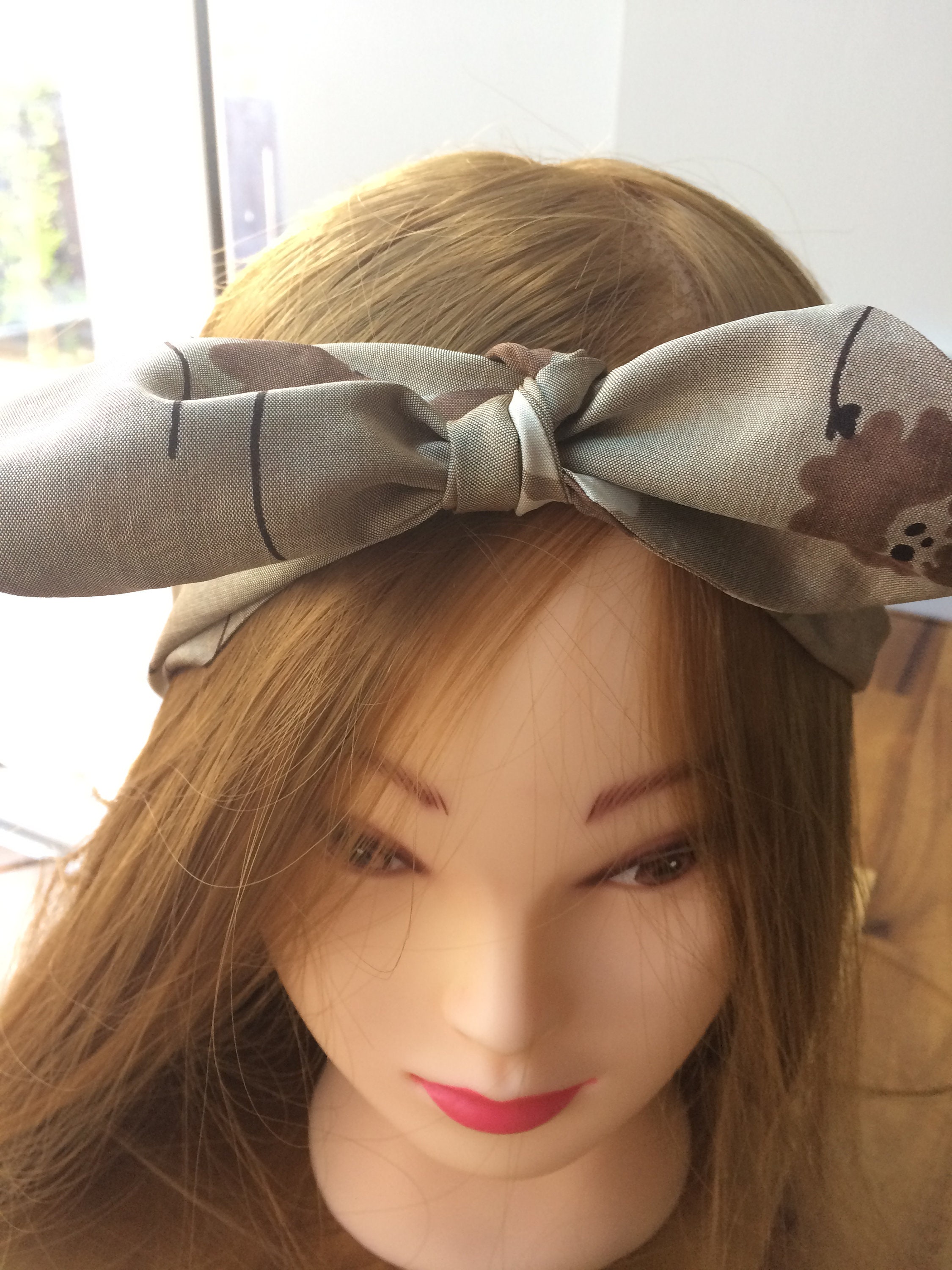 Thai Silk Headband With Bow Handmade Hairband Vintage 1980s Etsy