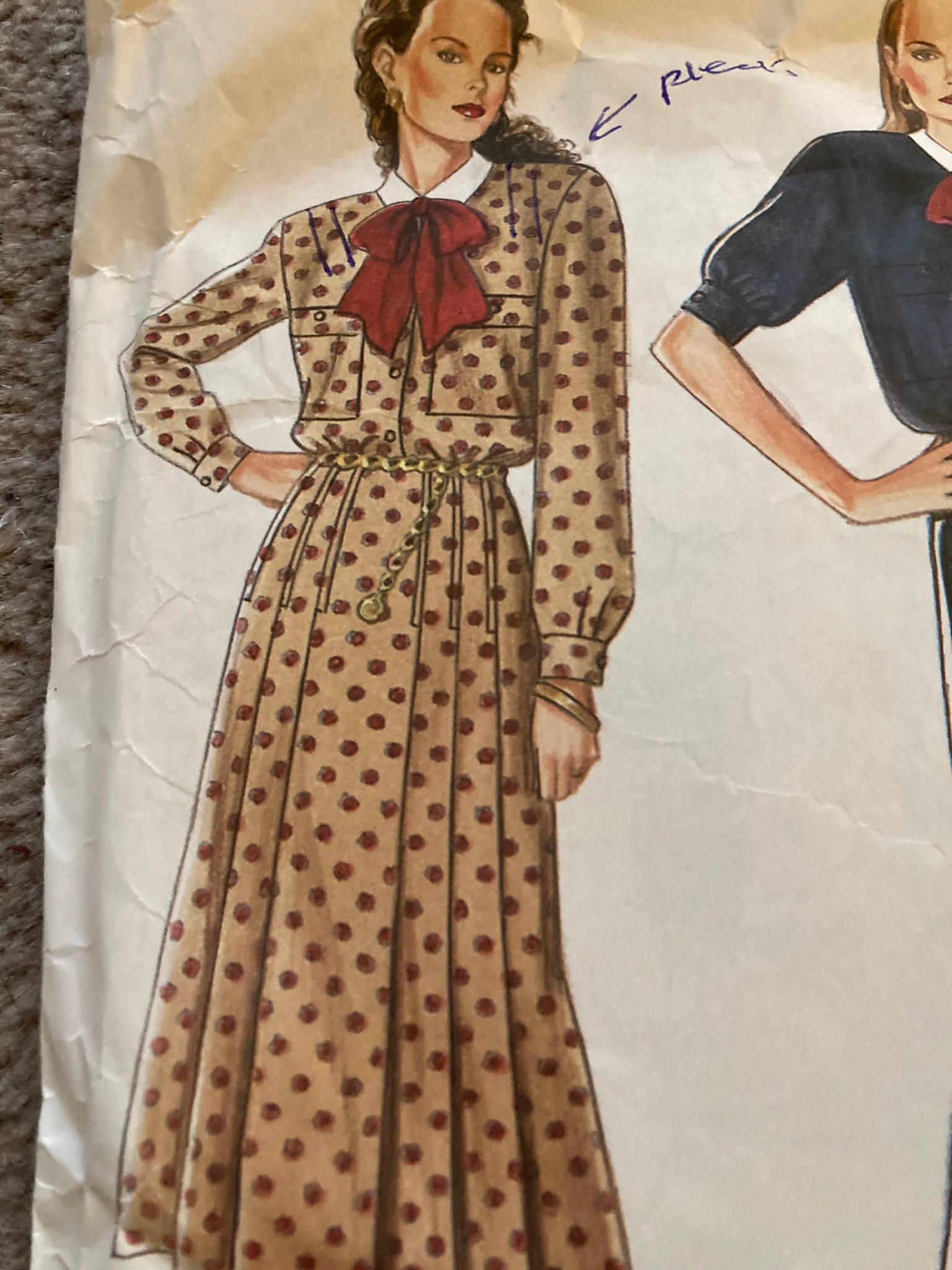 Vintage 1980s New Look Pattern 6443 Dress Pattern, Multi Sized Shirt ...