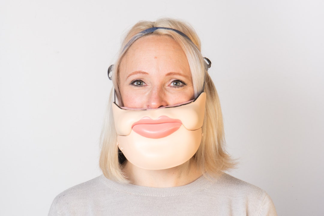 Ventriloquist Half-face Comedy Mask - Natural Lips - Etsy