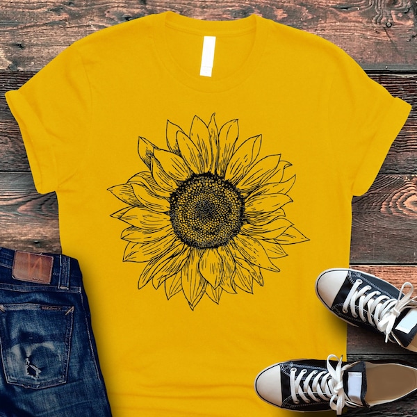Sunflower Tshirt - Etsy