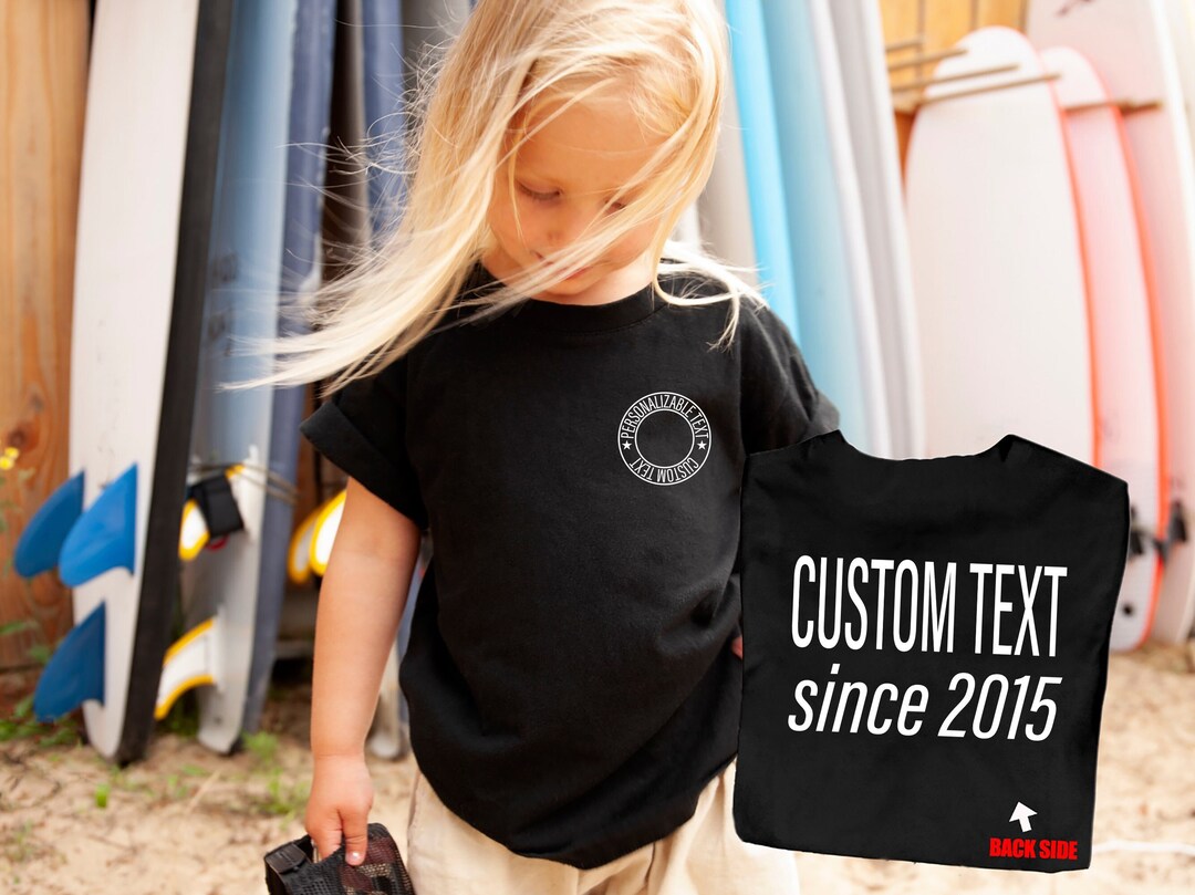 Custom Text Front and Back T-shirt, Custom T Shirt, Funny Shirt ...