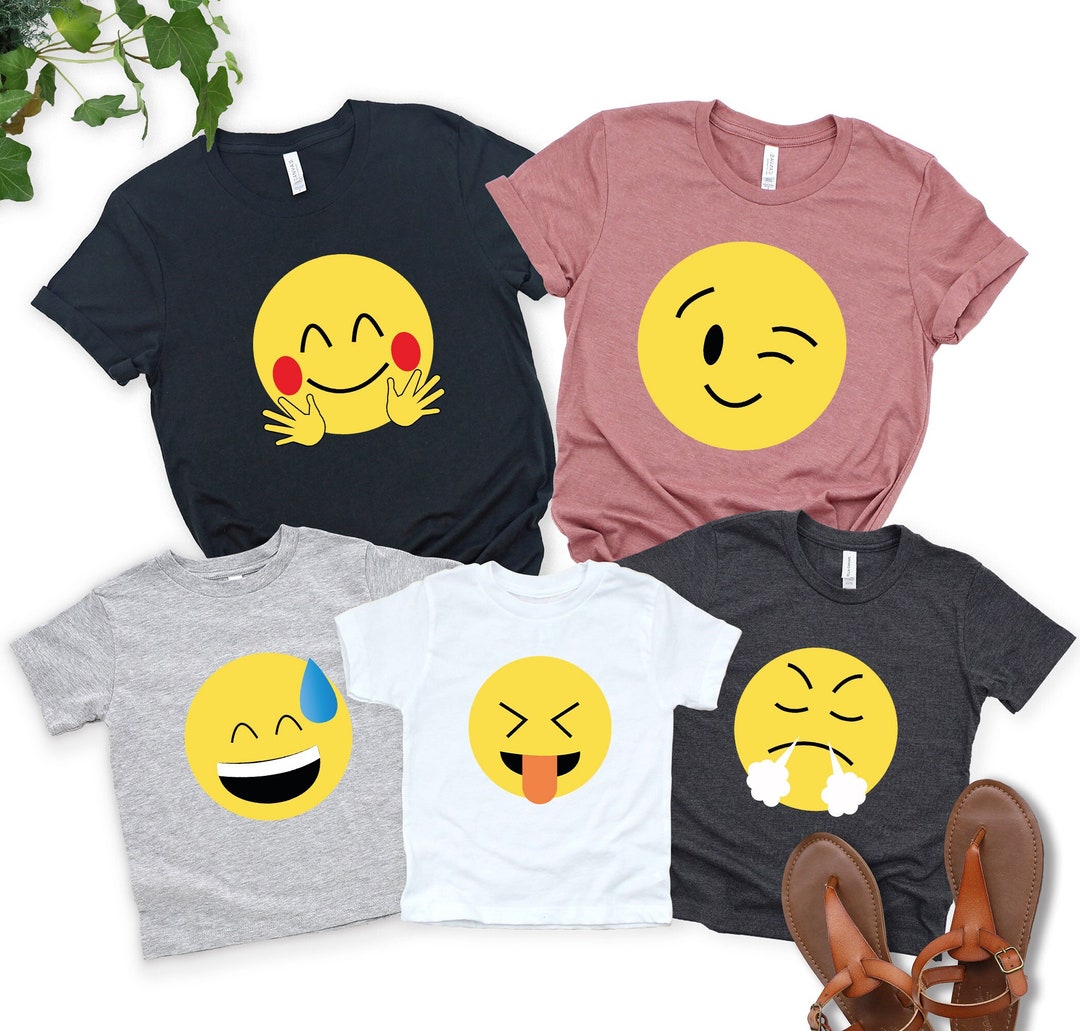 Emoji Face T-shirt: Family Trip Matching Shirts - Etsy