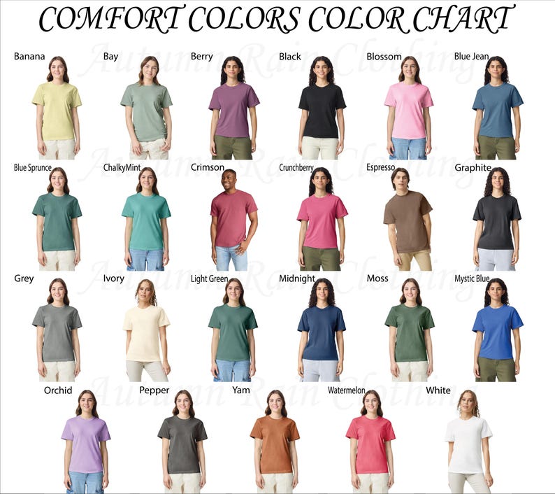 Comfort Colors Custom Photo T-shirt: Personalized Matching Team Shirts ...