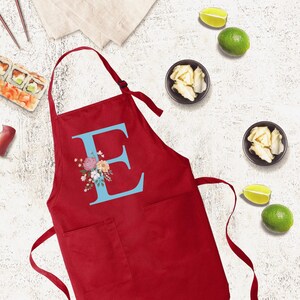 Personalized Apron, Custom Letter Monogram Apron, Gift for Her, Gift ...