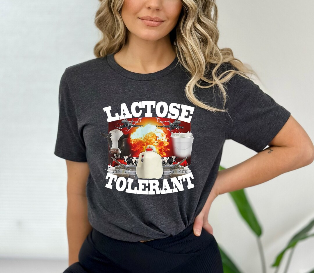 Lactose Intolerant T-shirt: Funny Meme Graphic Tee - Etsy
