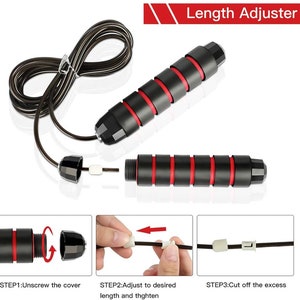 Professional Adjustable Steel Wire Jump Rope With Anti-slip | Etsy