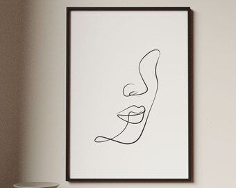 Printable One Line Female Line Art Woman Single Line Sketch - Etsy Israel