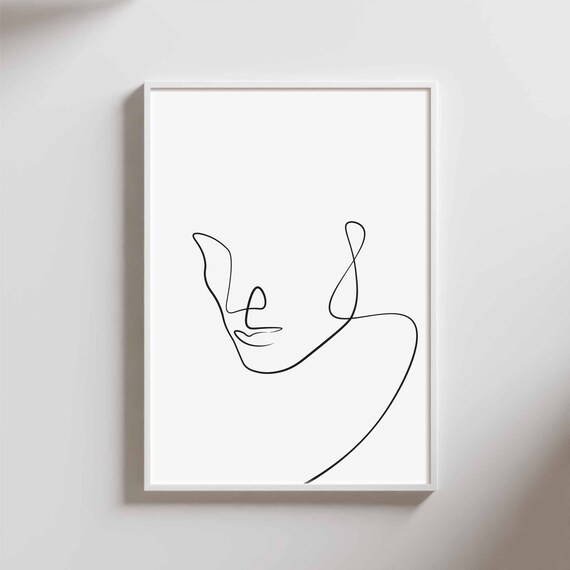 Digital Line Drawing Printable Art Minimalist Wall Art Minimalist Art ...
