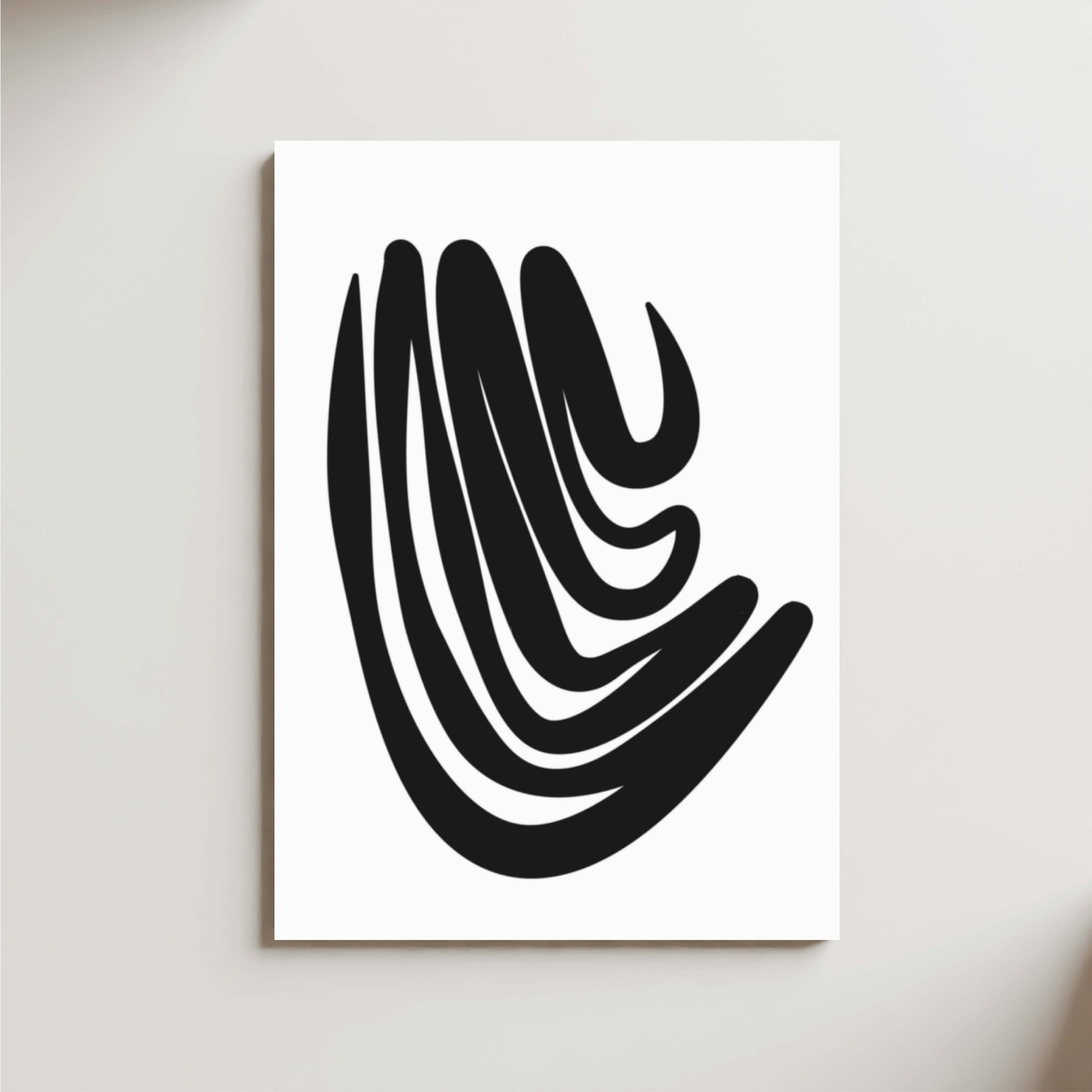 Abstract Swirls Line Drawing