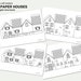 Printable Paper Houses, Printable 3D Paper House Set, Paper House Model ...