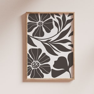 Botanical Illustration Wall Art Print, Abstract Wall Decor, Instant ...