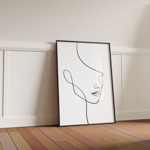 One Line Art Print, Woman Line Art, Downloadable Art, Minimalist Wall ...