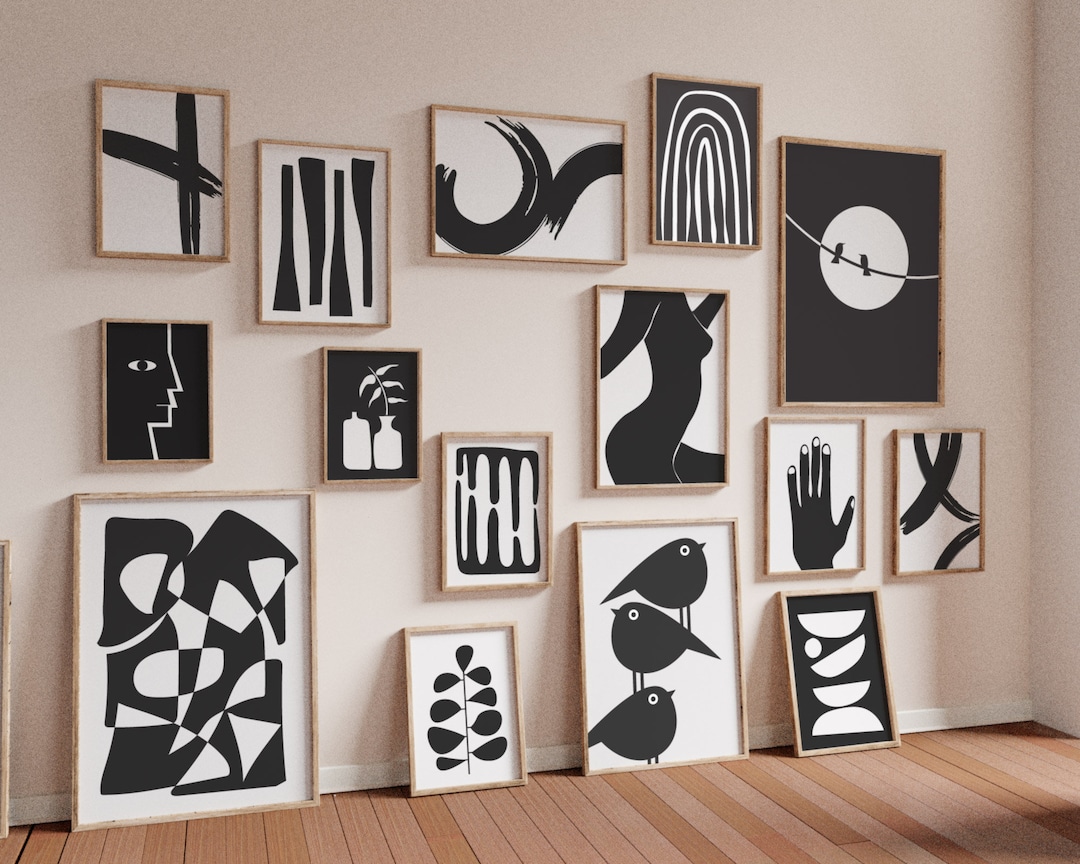 30 Printable Abstract Wall Art, Downloadable Art, Minimalist Wall Art ...