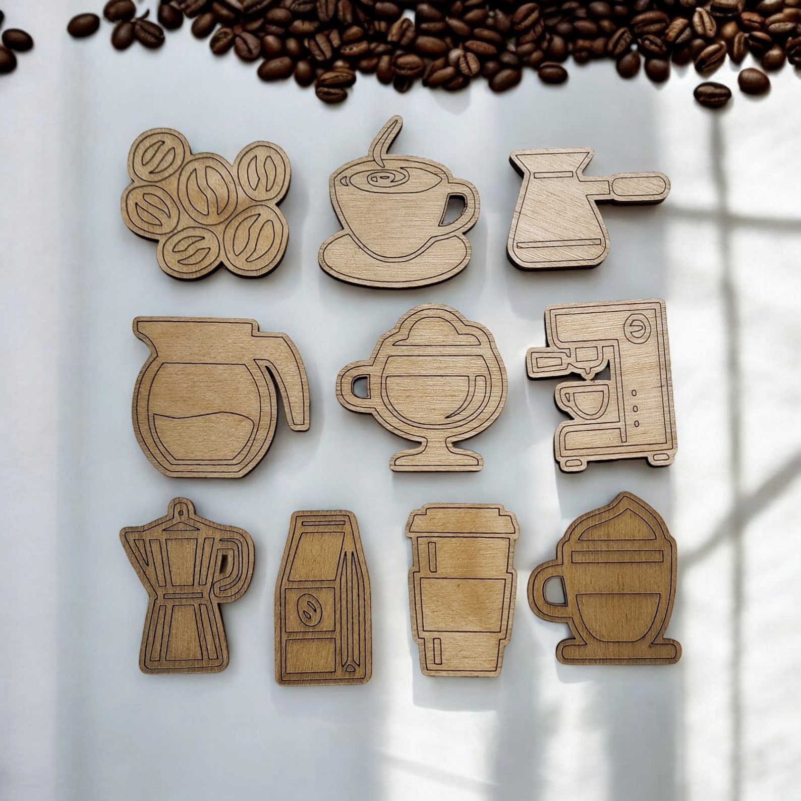 10 Coffee Fridge Magnets for Gift - Refrigerator Magnets, Decorative ...