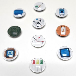 Electronics Glass Fridge Magnets, Set of 10, Geeky Decor - Etsy
