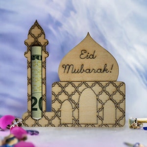 SET of (4) 4" Money Holder in Masjid Design for Eid Gift - Islamic ...