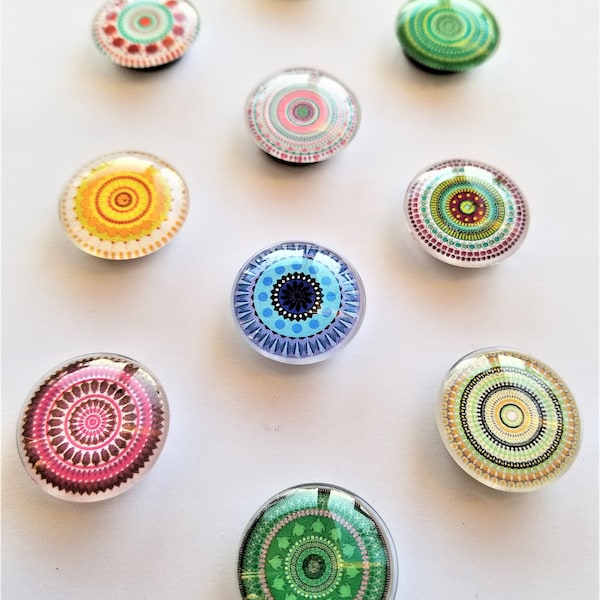 Round Glass Magnets - Etsy