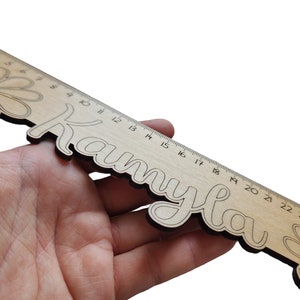 CUSTOM 12" (30cm) Ruler - Flower Design - Unique Floral Desk or School ...