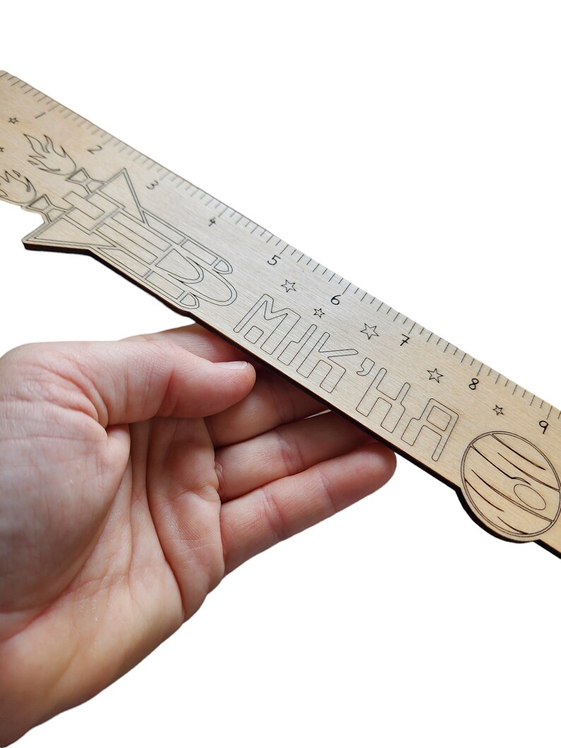 CUSTOM 12" (30cm) Ruler - Space Ship Design - Unique Desk or School ...