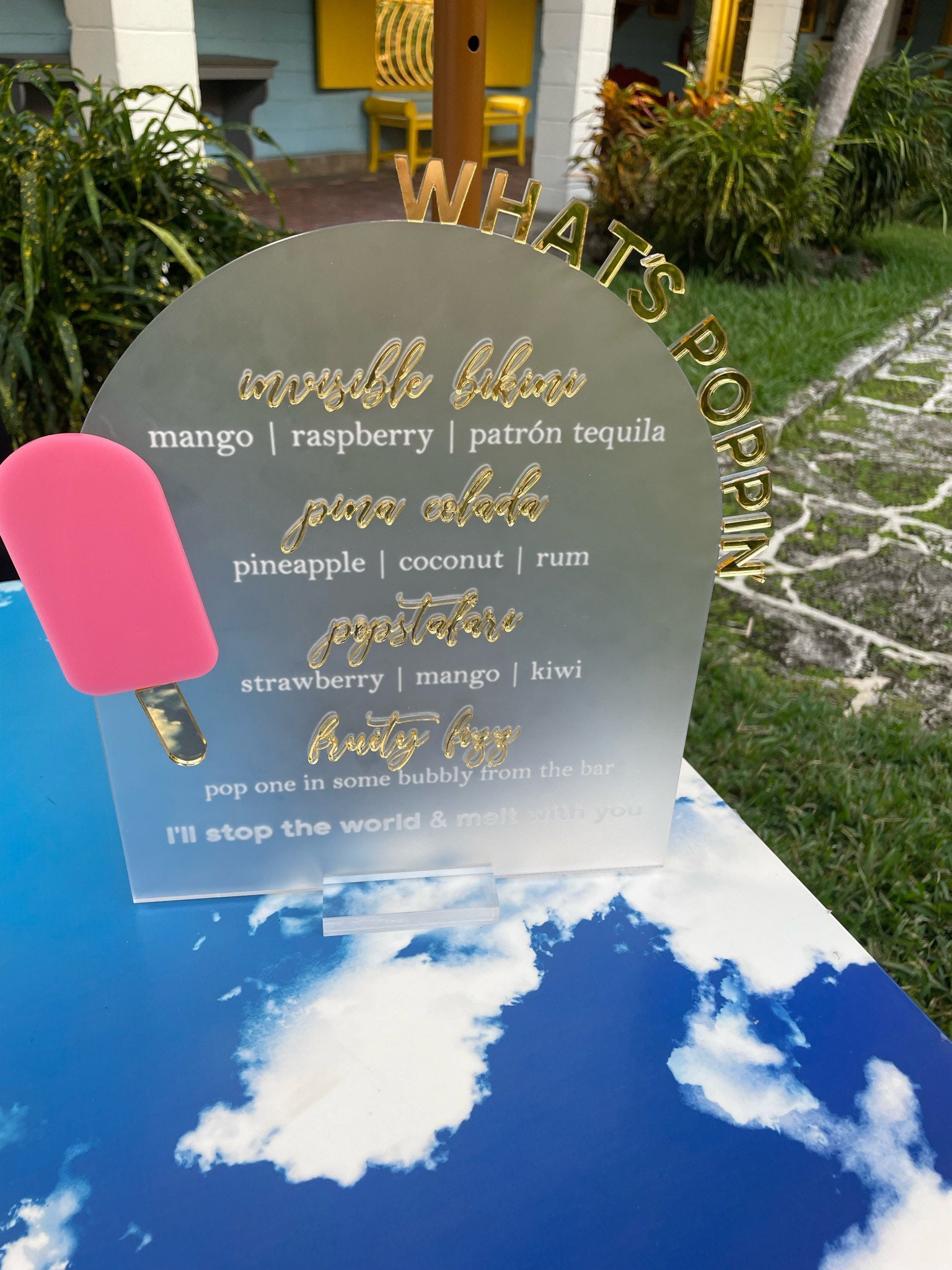 Laser Engraved Acrylic Bar Menu | Signature Drink Menu | Bar Menu ...