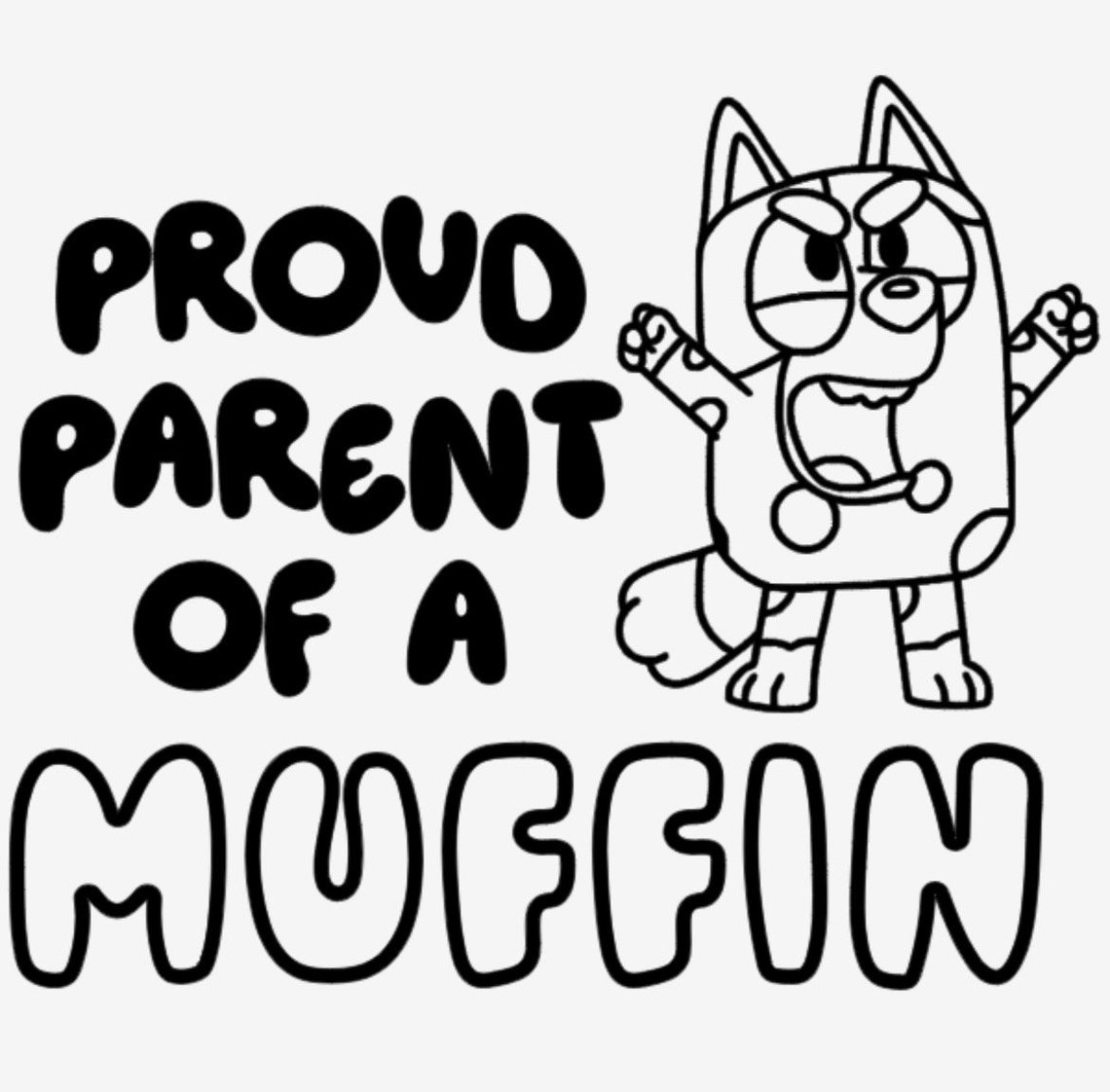 Bluey Muffin Decal Sticker - Etsy