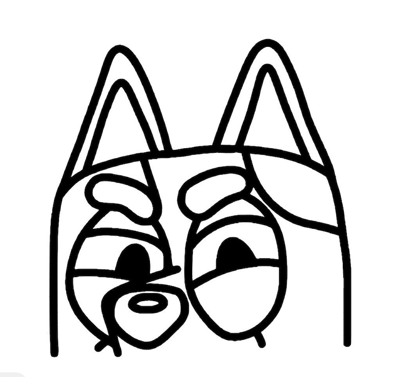 Bluey Angry Muffin Decal Sticker - Etsy