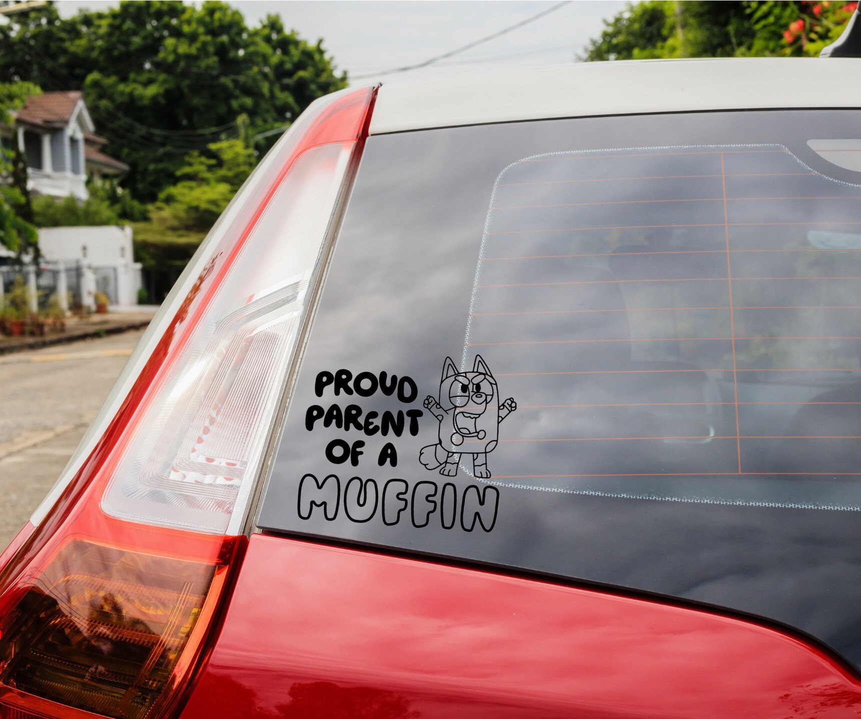 Bluey Muffin Decal Sticker - Etsy