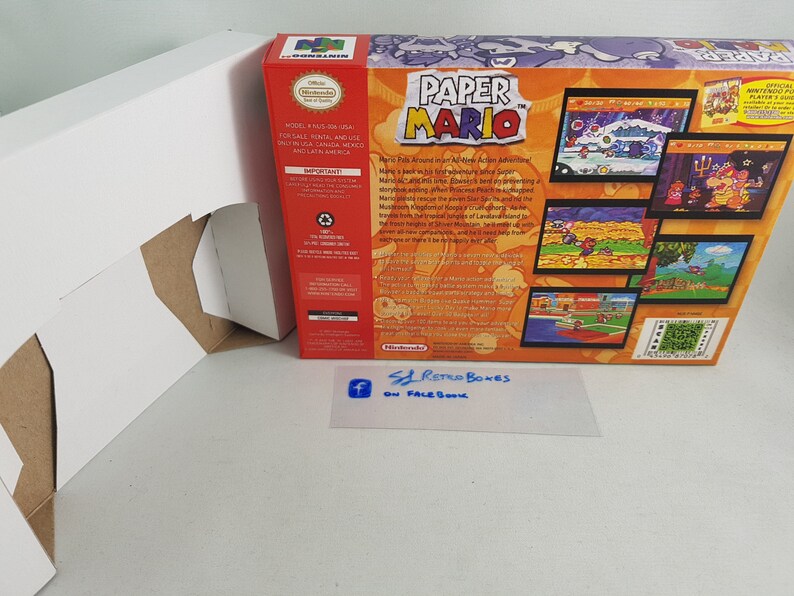PAPER MARIO N64 Nintendo 64 Replacement Custom BOX - Etsy