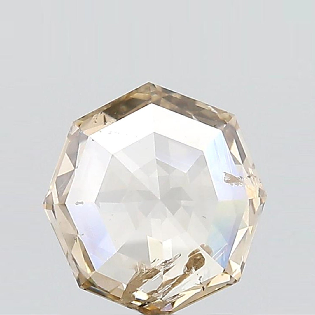 Octagon Serenity Vows: 2.07 CT Light Brown Octagon Cut Natural - Etsy
