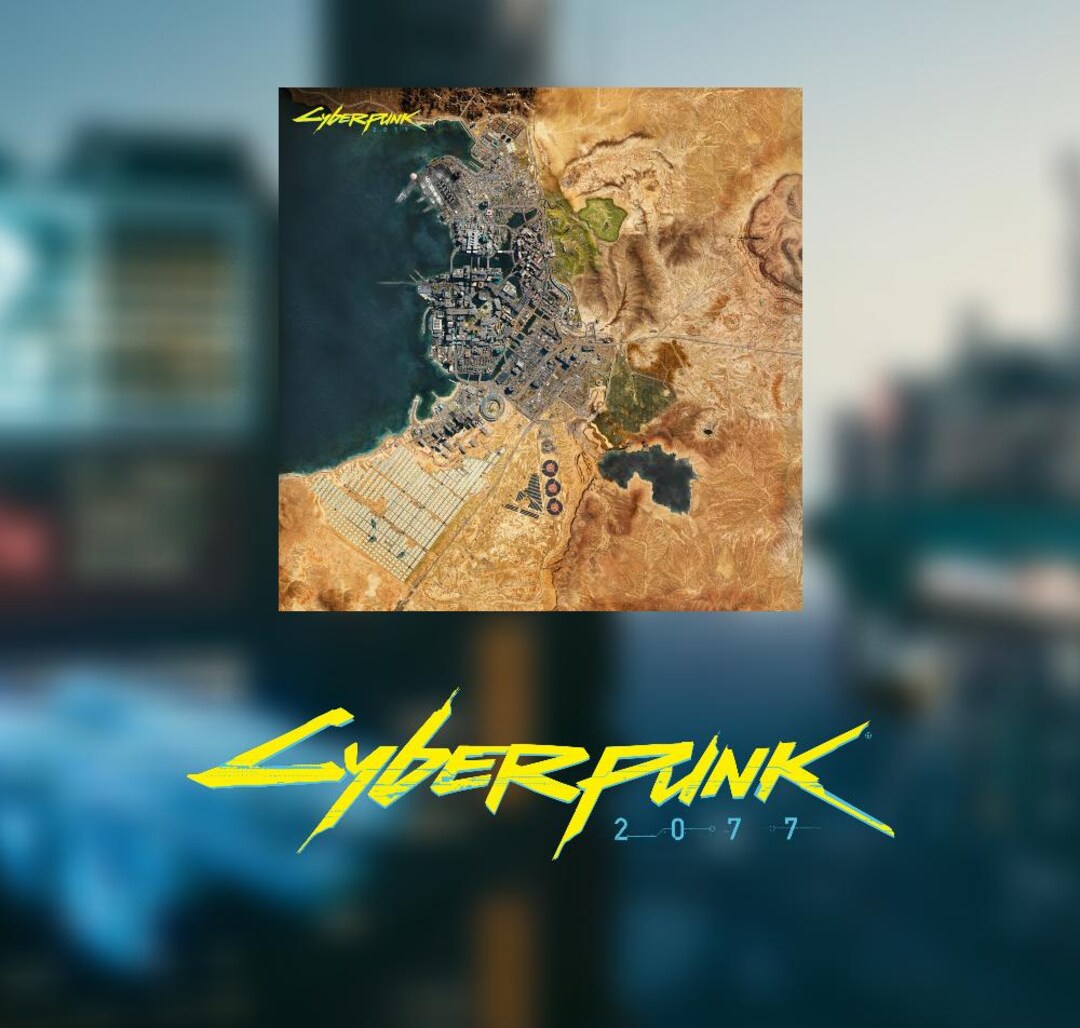 Cyberpunk 2077 Custom Night City Map (11 X 11) - Etsy