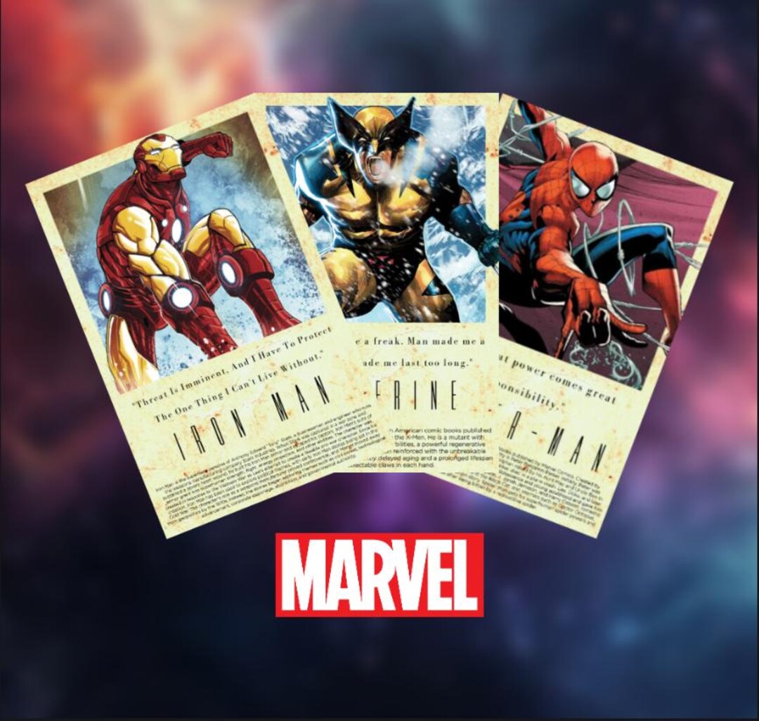 Marvel Custom Hero Showcase Posters pick Your Own 11 X 17 - Etsy