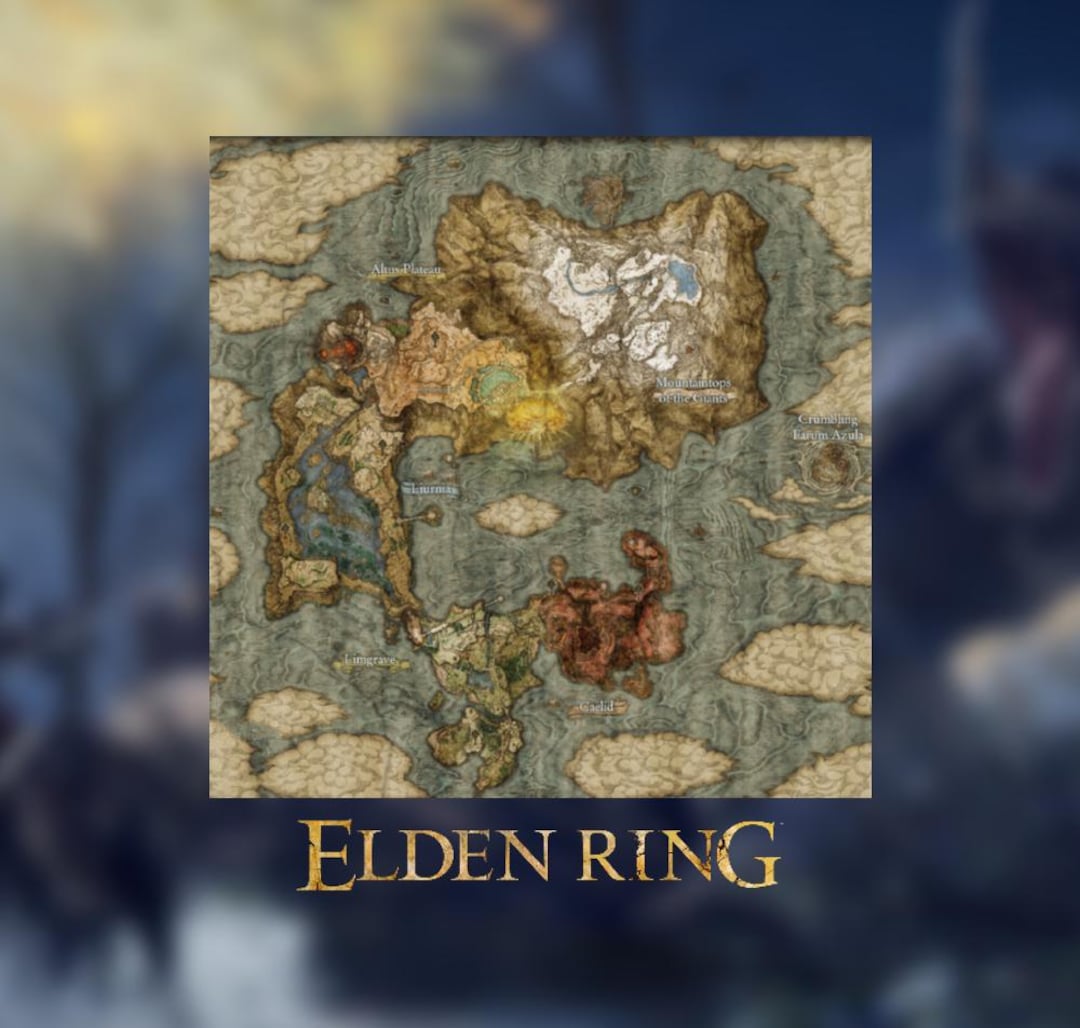 Elden Ring Custom the Lands Between Map 11 X 11 - Etsy