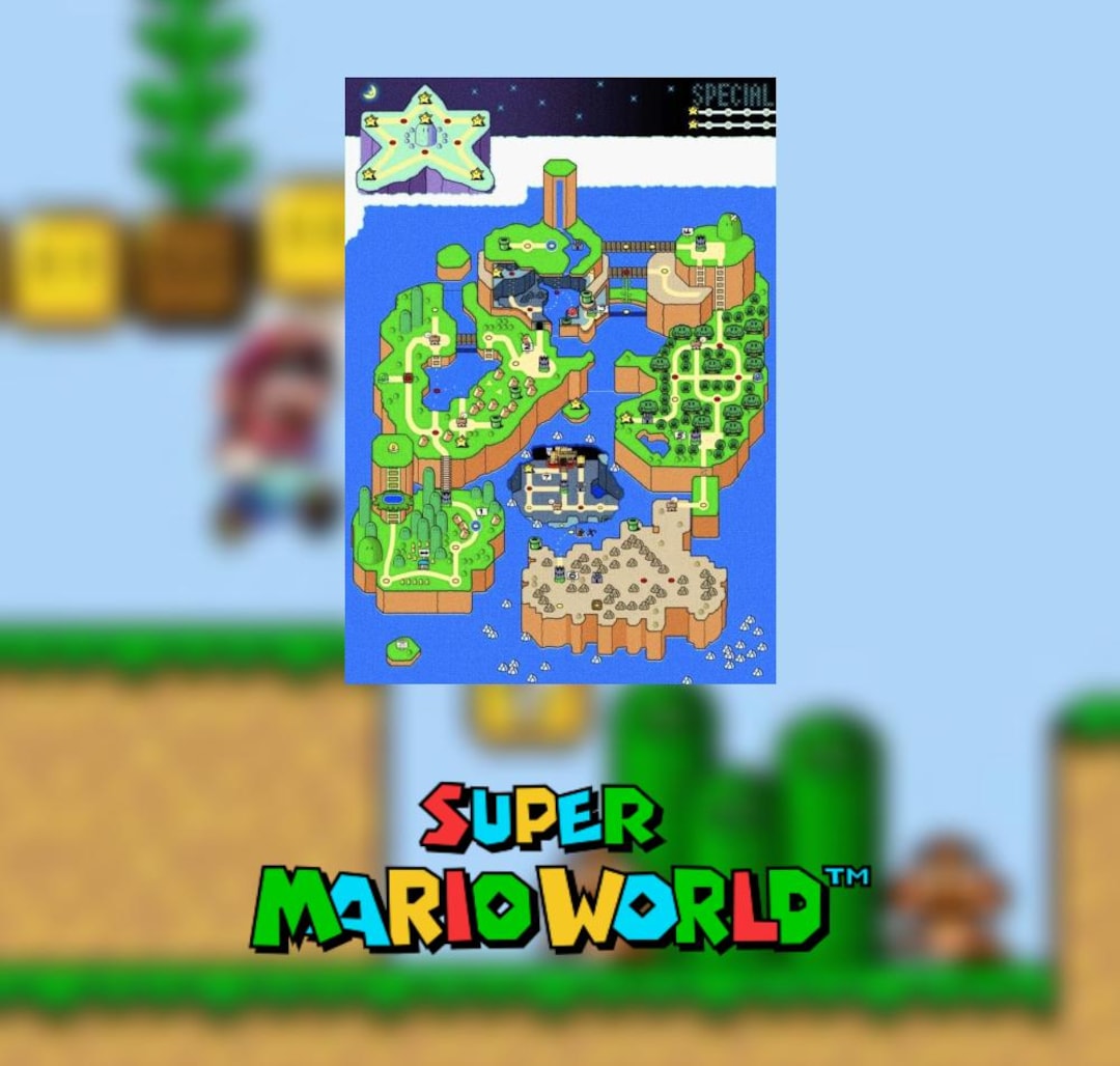 Super Mario World Custom Level Map (11 X 17) - Etsy Canada