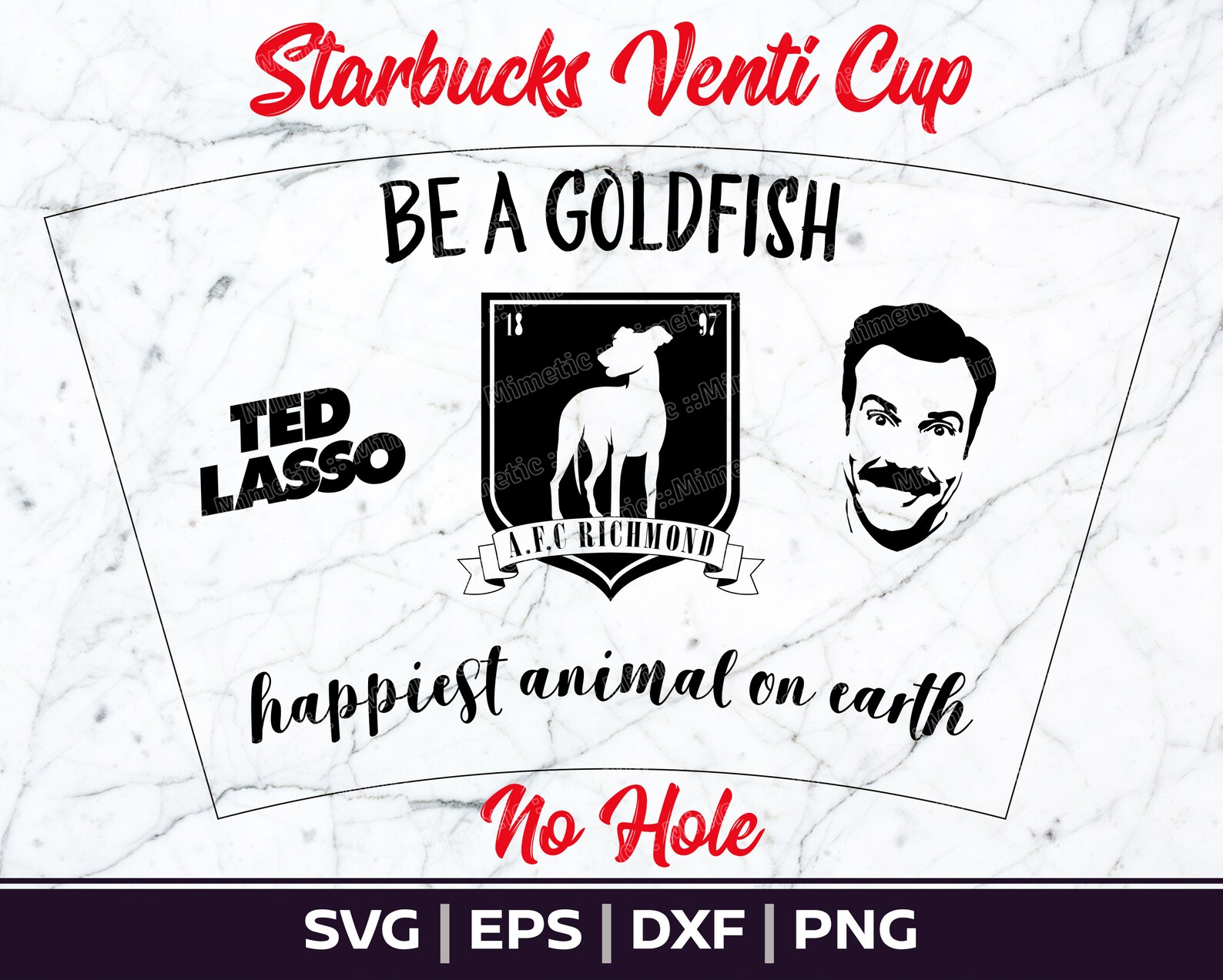 Ted Lasso Svg Full Wrap Starbucks Venti Cup Svg Seamless Etsy