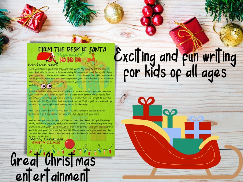 Editable Santa Letter Template, Santa Letter, Letter From Santa ...