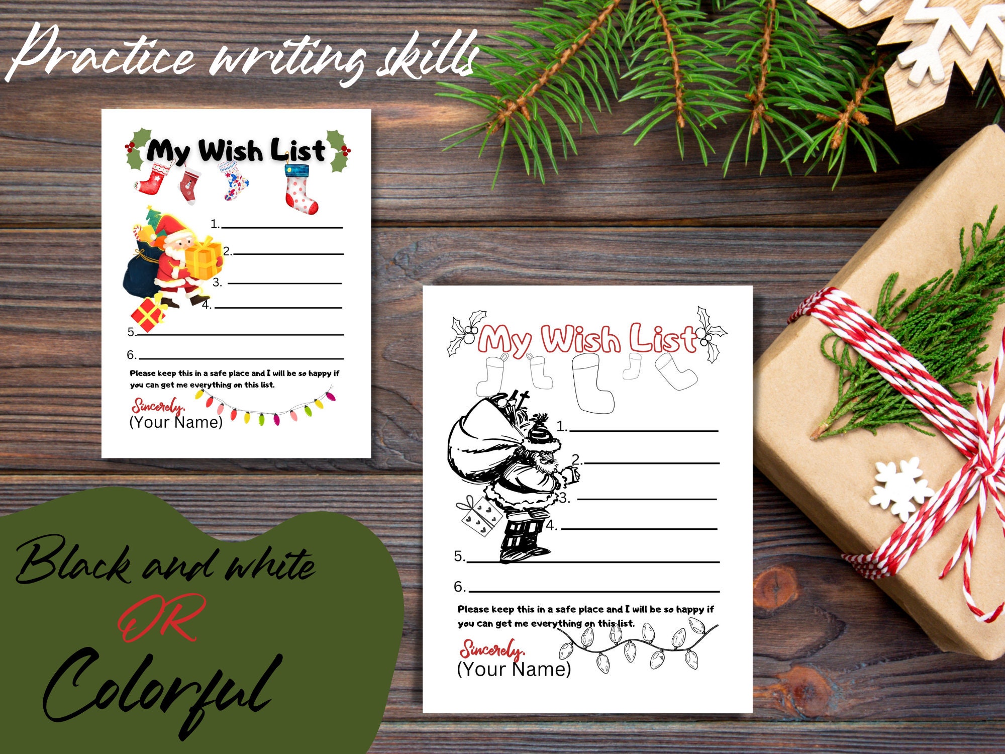 Editable Letter From Santa, Letter From Santa, Santa Letter, Wish List ...