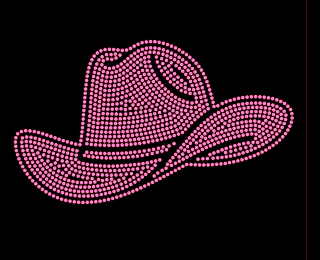 Rhinestone Design Template, Cowboy Hat 10.183w X 5.738h, Ss10 - Etsy
